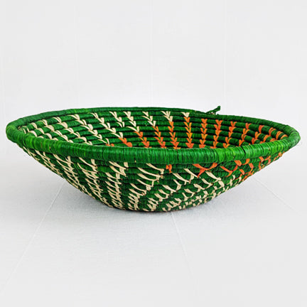Green Feathered Basket - Baluku Design